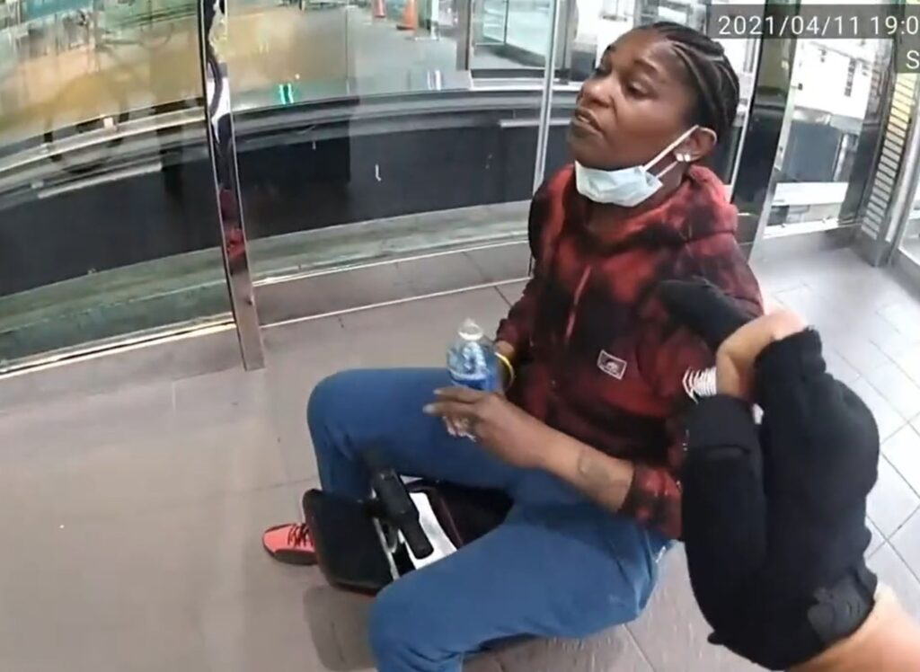 Drunk Flier: Chelsea Alston flees on a motorised suitcase after ...